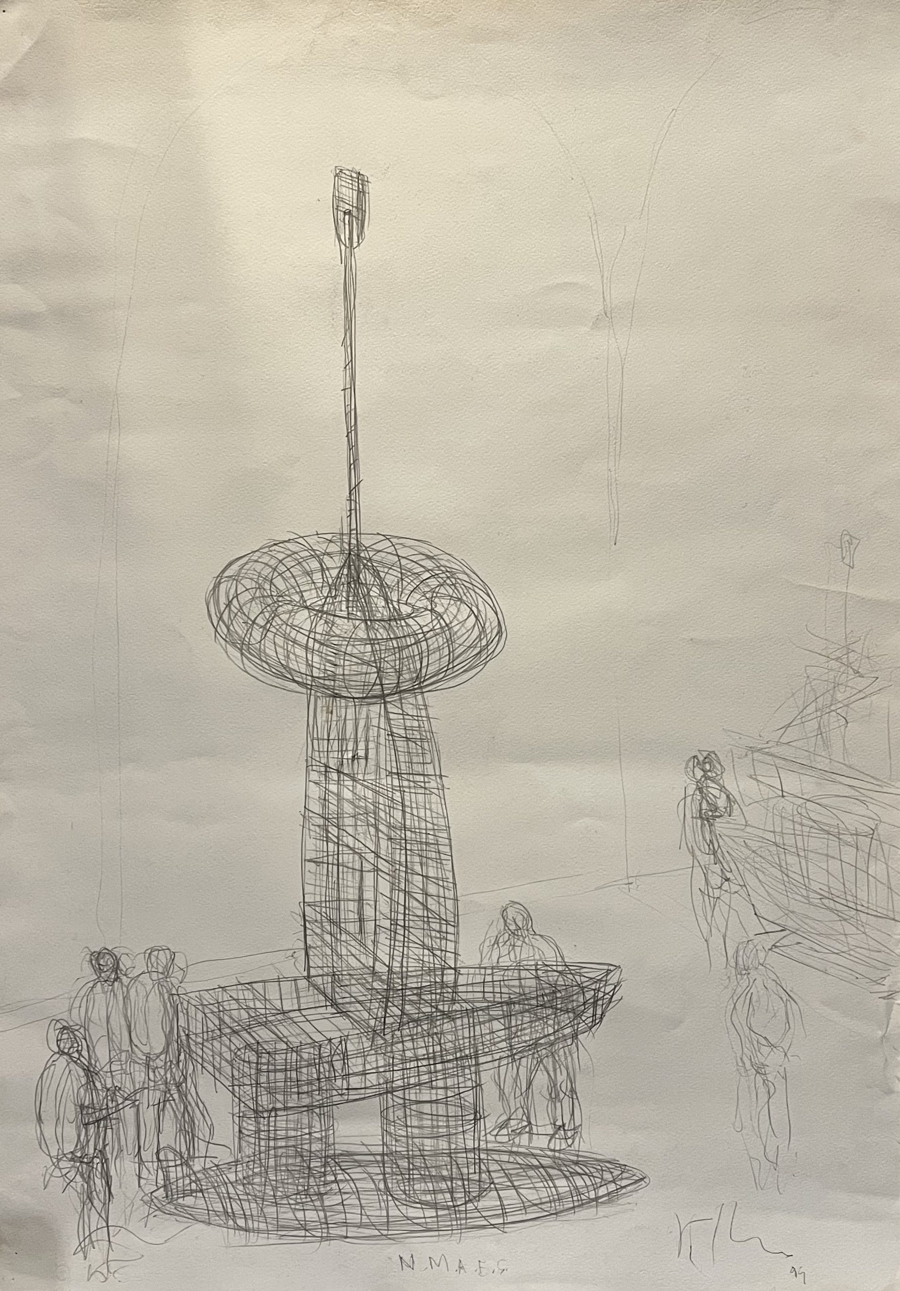 Kcho - Untitled, double sided drawing - Turner Carroll Gallery