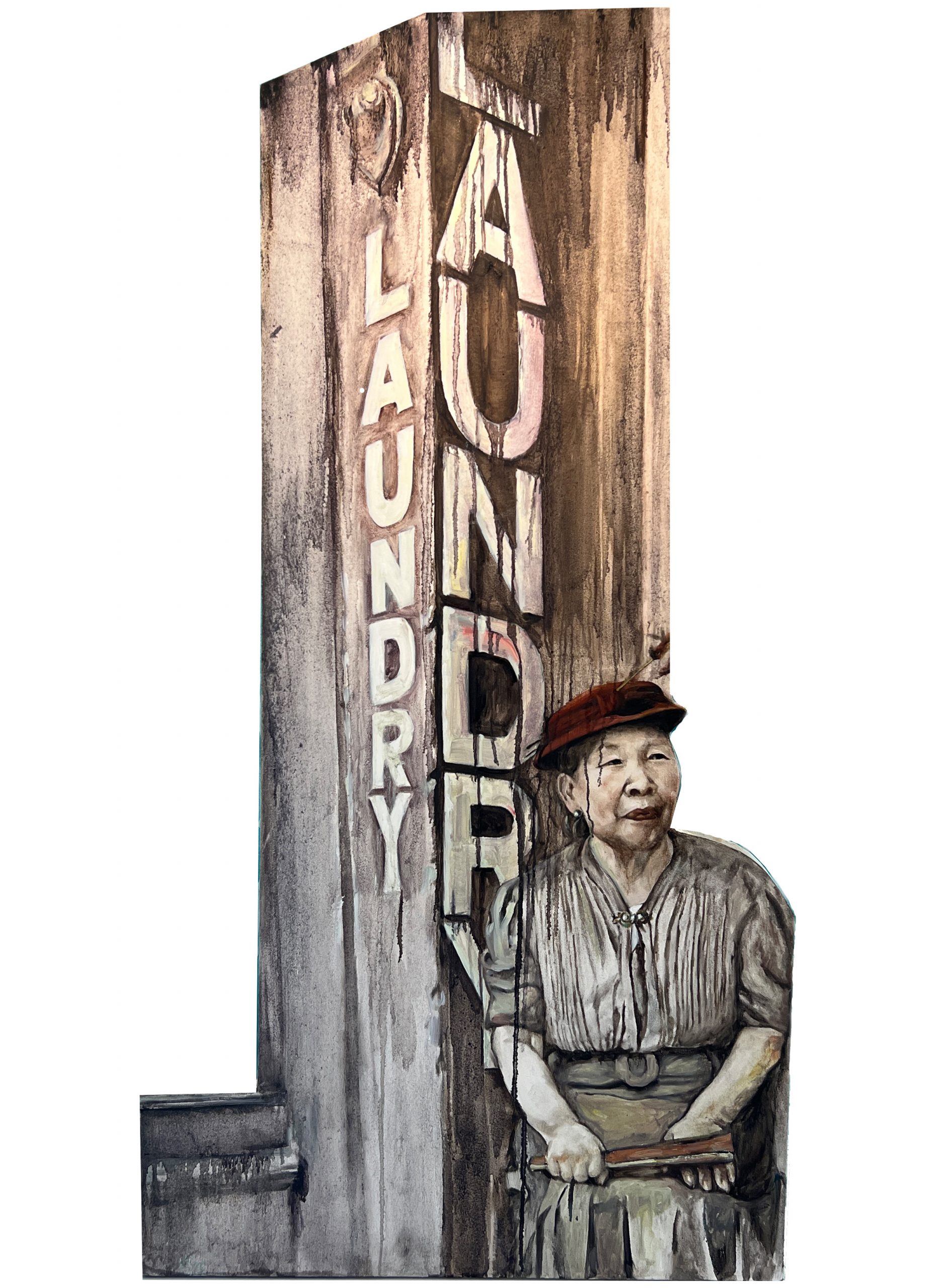 Hung Liu - Laundry Lady - Turner Carroll Gallery