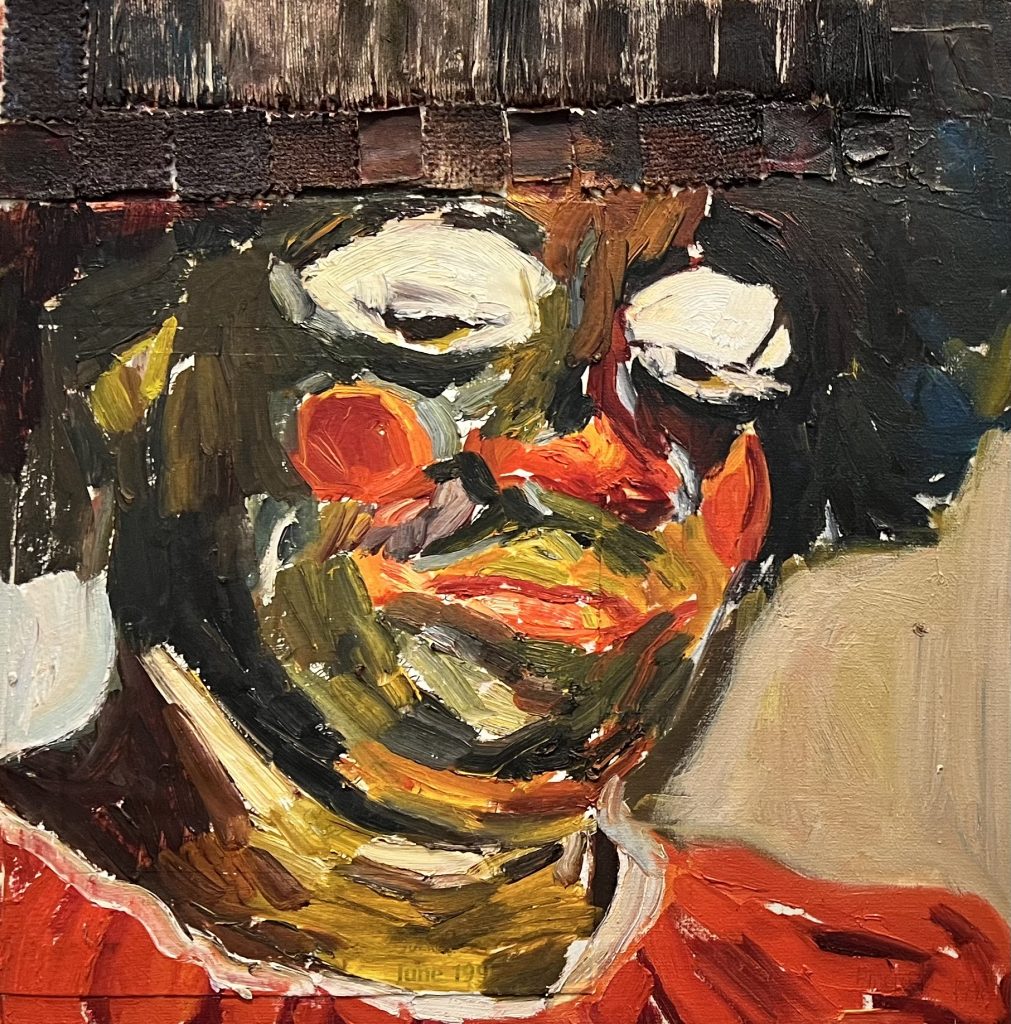 Beverly McIver - Collaged Clown Black Face - Turner Carroll Gallery